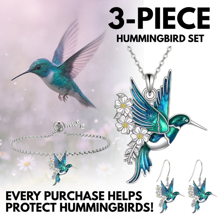 HUMMINGBIRD 3-PIECE SET | 925 STERLING SILVER | BUY 1 GET 2 FREE ...